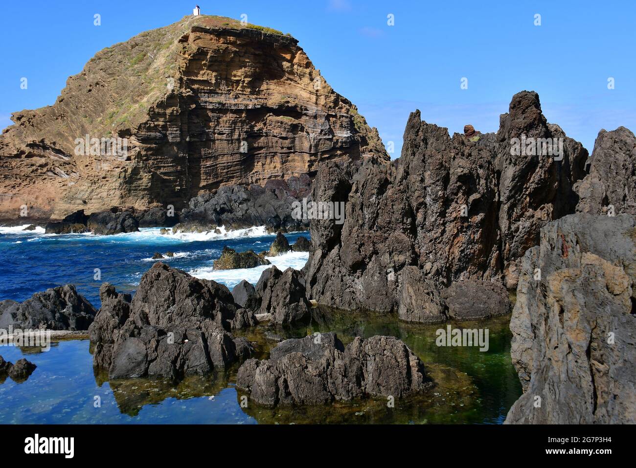Mole Island, Ilhéu Mole, Porto Moniz, Madeira, Portugal, Europe Stock ...