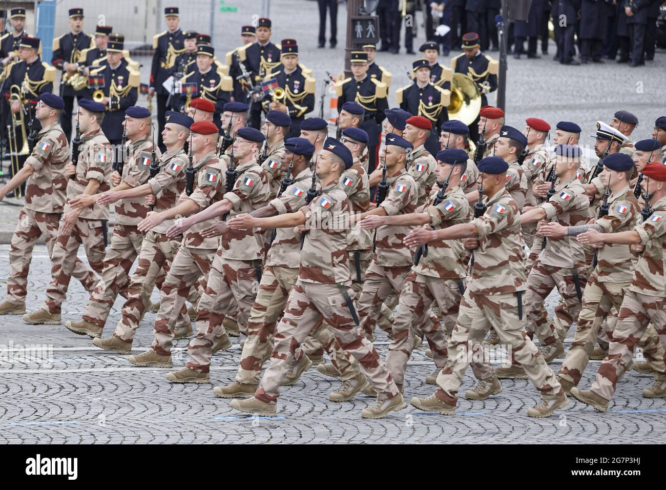 Paris, France. 14th July, 2021. The military parade on Bastille Day ...