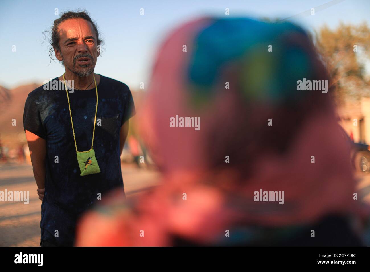 HERMOSILLO, MEXICO - JUNE 28: Ruben Albarran from Cafe Tacuba speaks ...