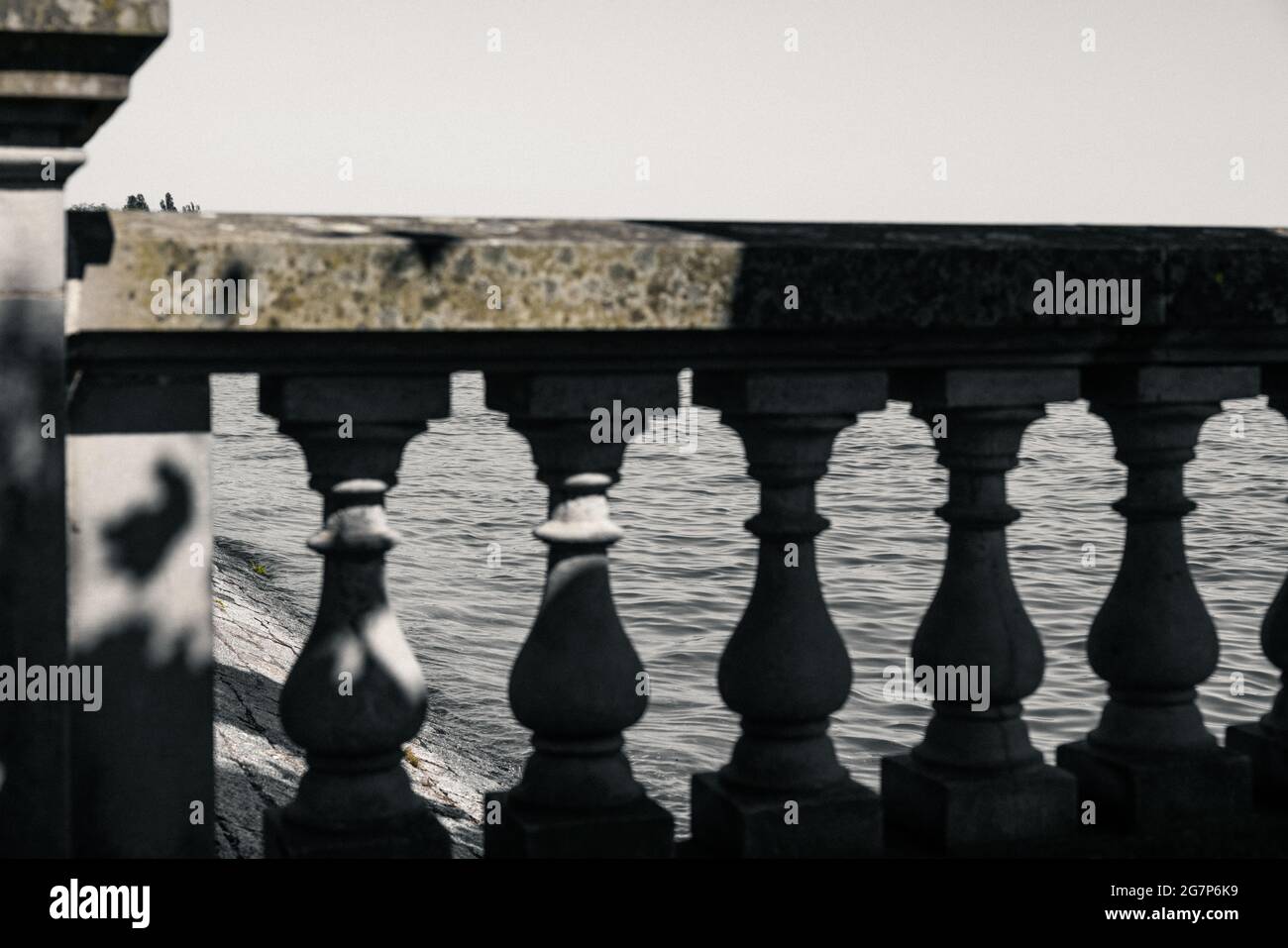 Old concrete balustrade near Lake Constance in Germany Stock Photo - Alamy