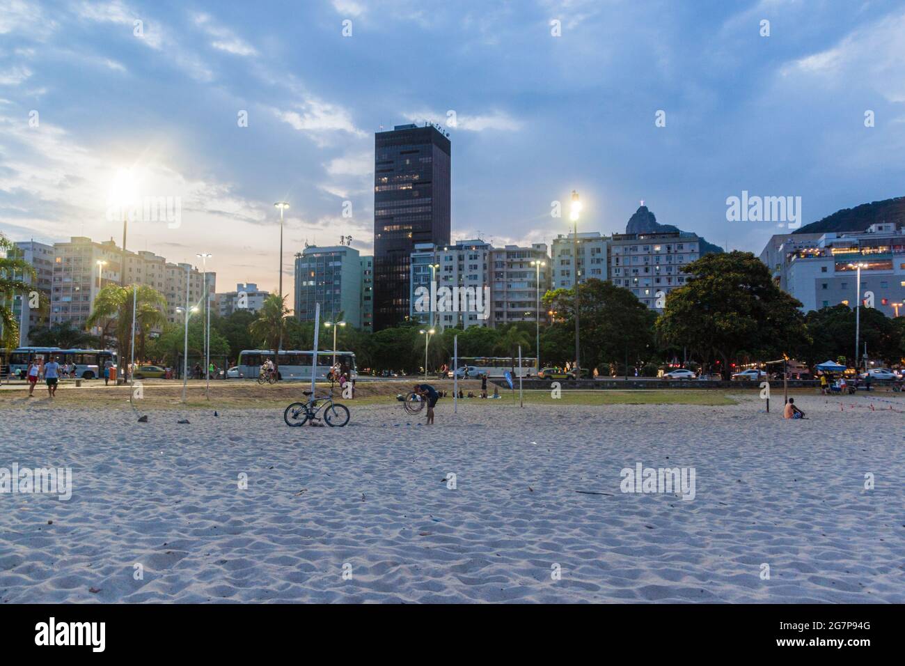 RIO DE JANEIRO, BRAZIL - JANUARY 27, 2015: Botafogo beach in Rio de ...
