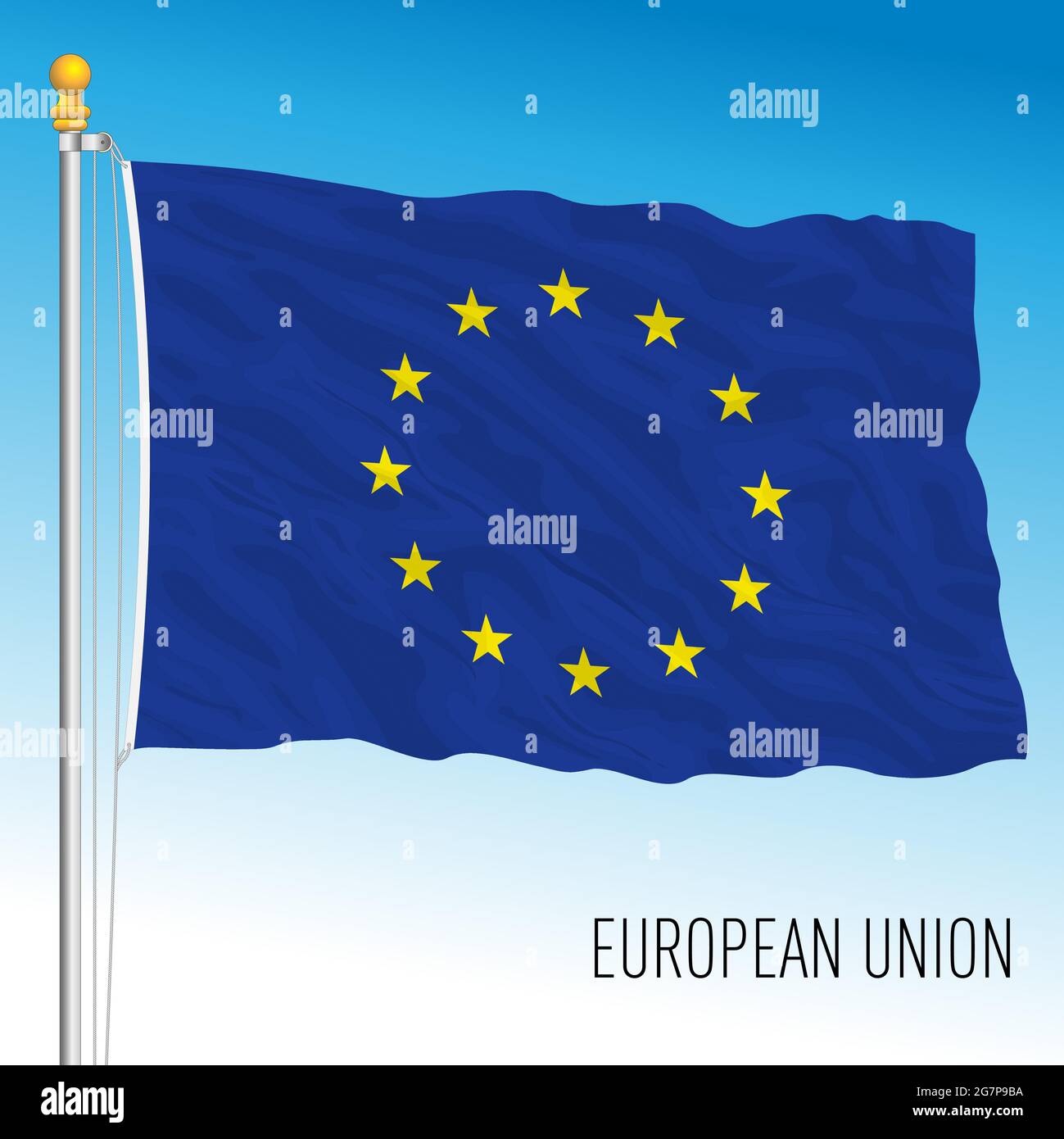 European Union organization official flag, vector illustration Stock ...