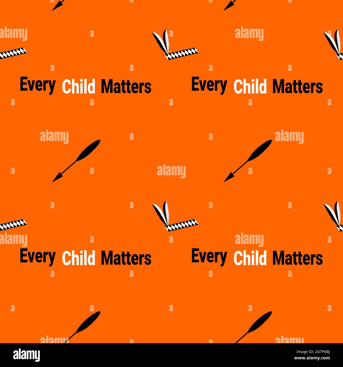 Every Child Matters . Vector Illustration. Vector seamless pattern ...