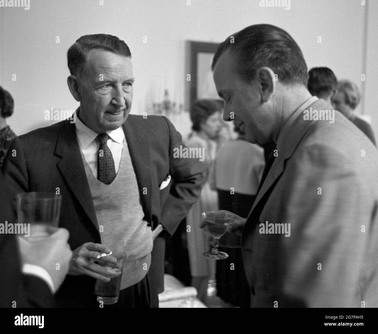 Jack Paar (on right, holding martini) and Ambassador Llewellyn Thompson ...