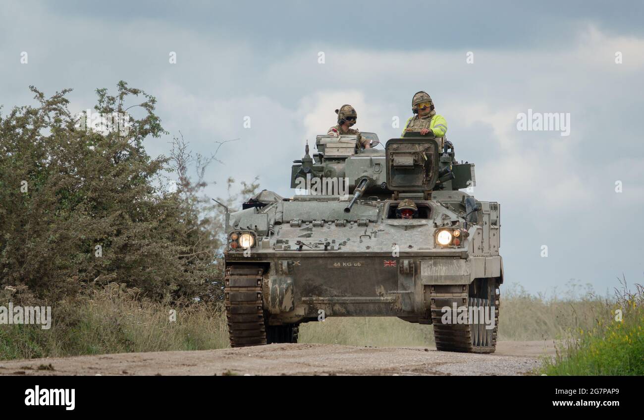 British army Warrior FV510 light infantry fighting vehicle tank on ...