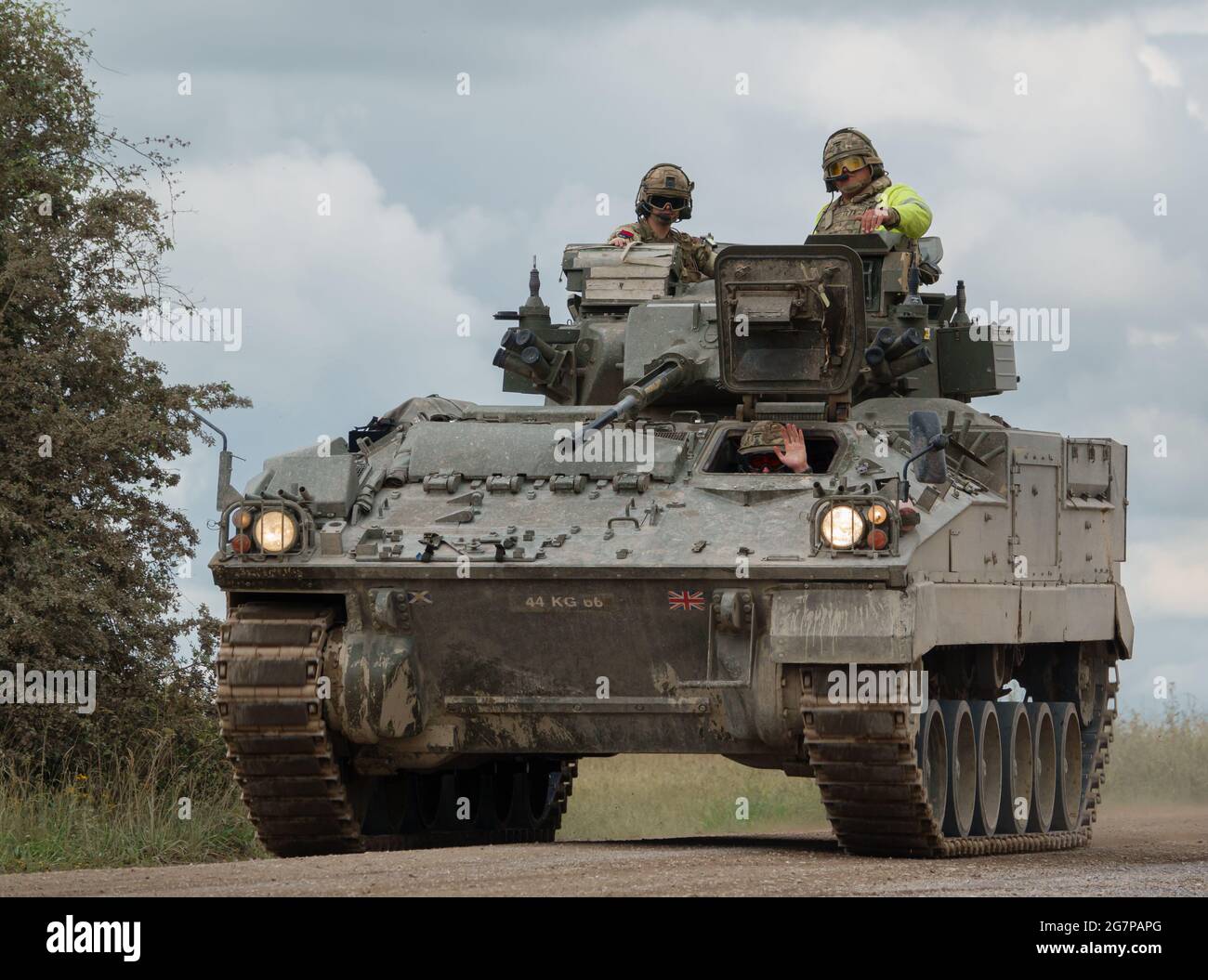 British army Warrior FV510 light infantry fighting vehicle tank on ...