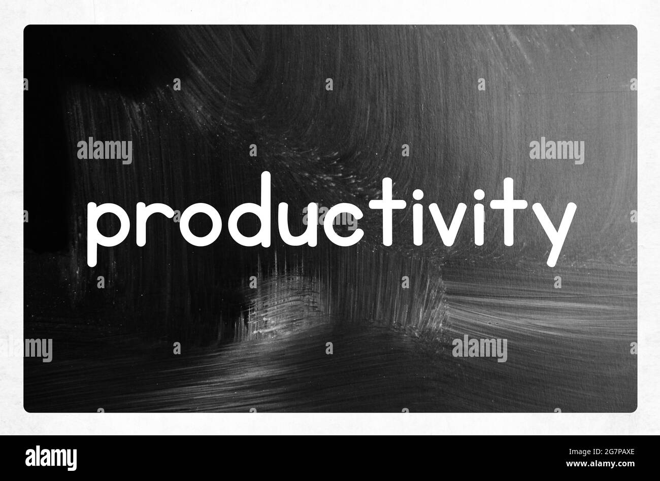 grayscale-illustration-with-the-word-productivity-on-the-blackboard-stock-photo-alamy