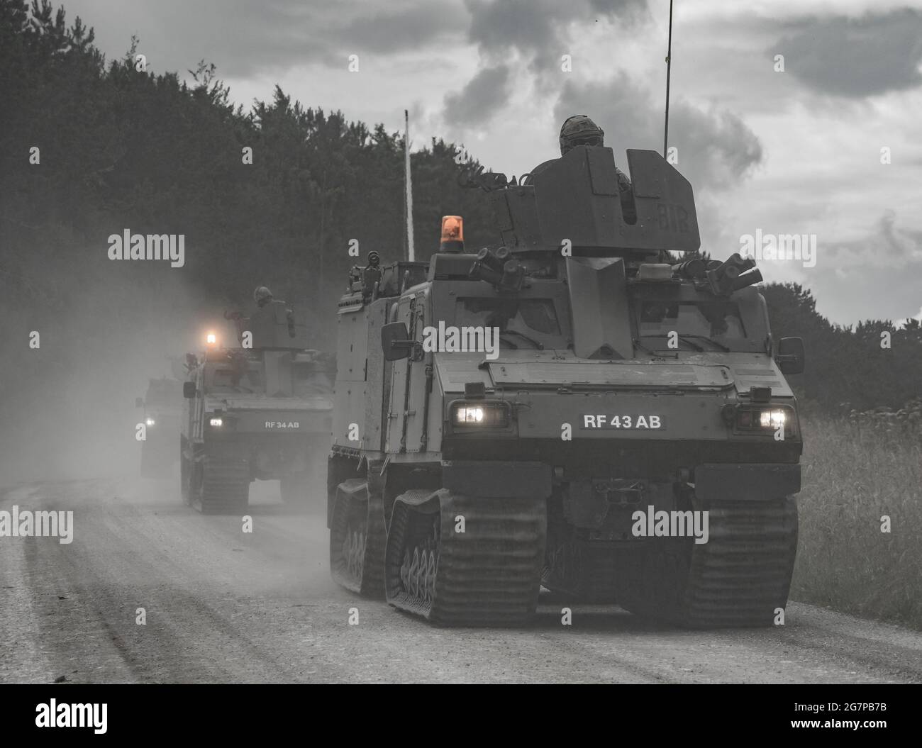 detailed closeup of a British Army BvS10 Viking all terrain armoured ...