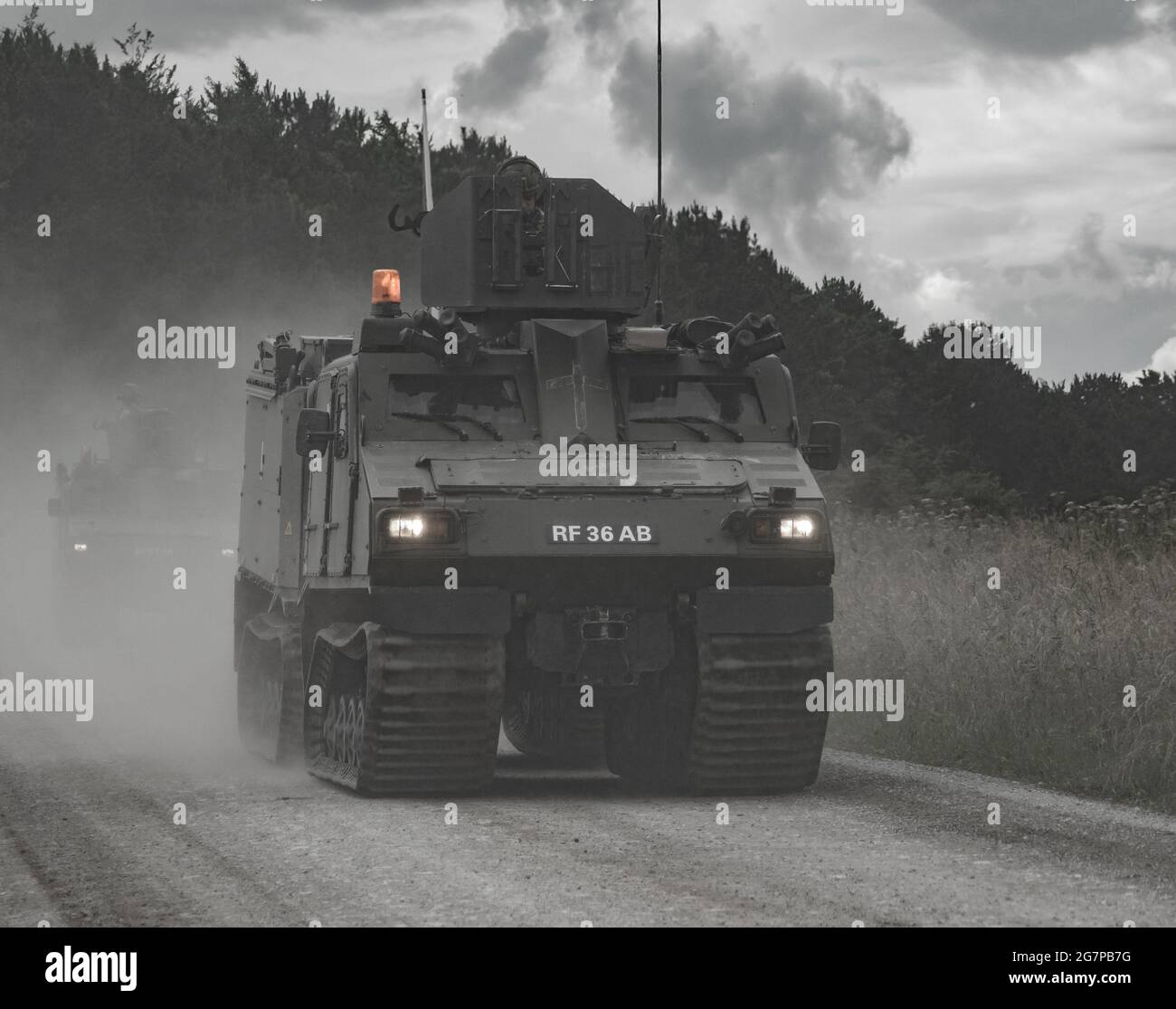detailed closeup of a British Army BvS10 Viking all terrain armoured ...