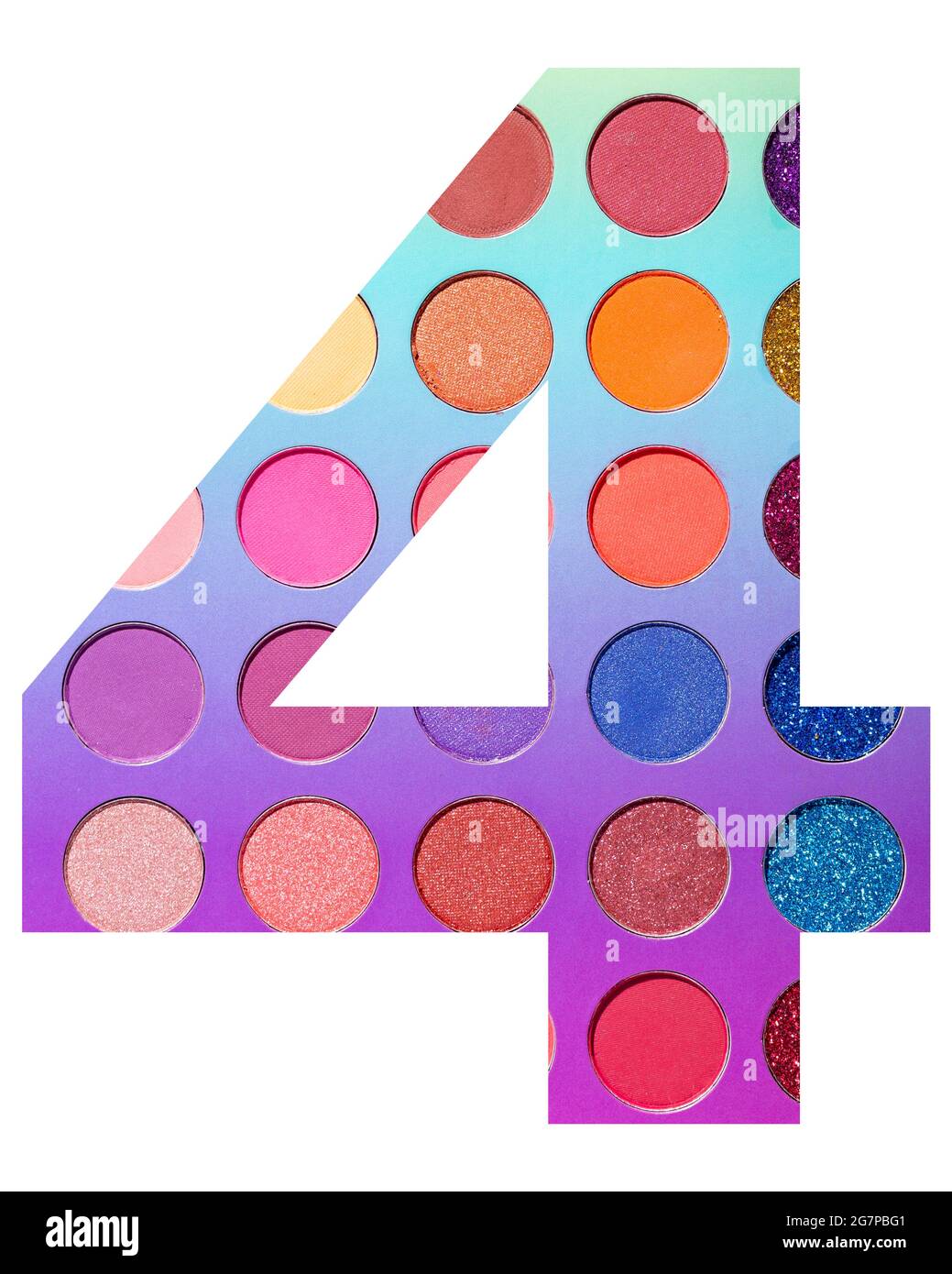 Digit 4 with colorful circles background, isolated on white Stock Photo ...