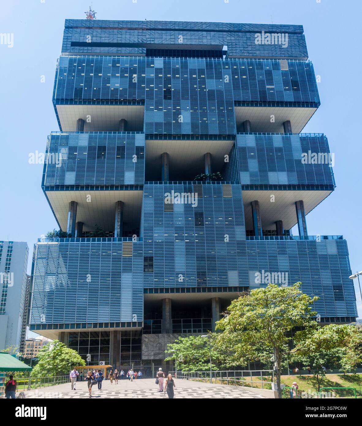 RIO DE JANEIRO, BRAZIL - JANUARY 28, 2015: Petrobras Headquarters ...