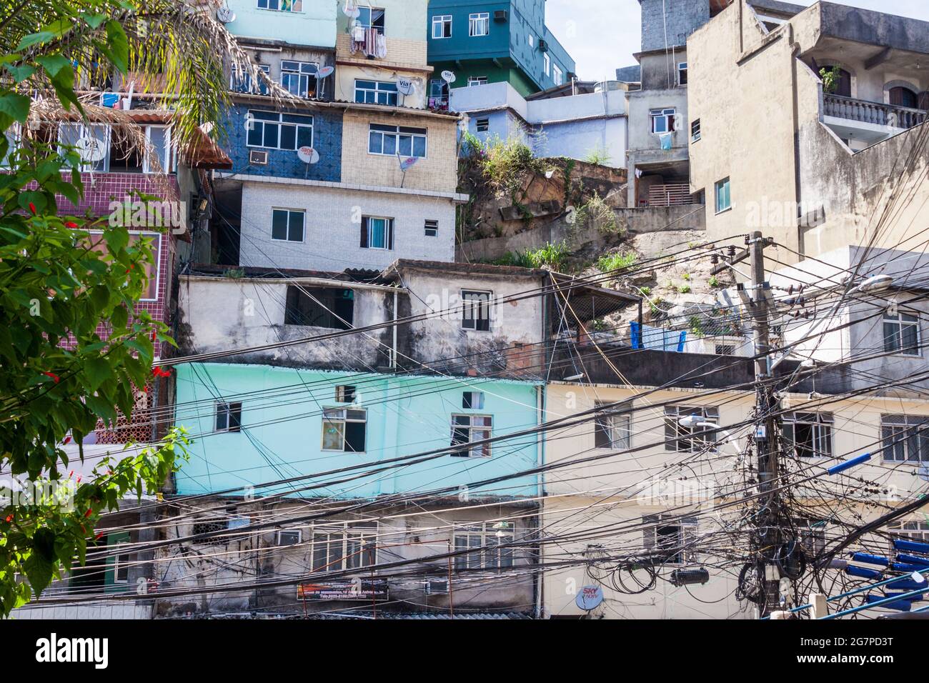 Houses in favela Rocinha in Rio de Janeiro, Brazil Stock Photo - Alamy