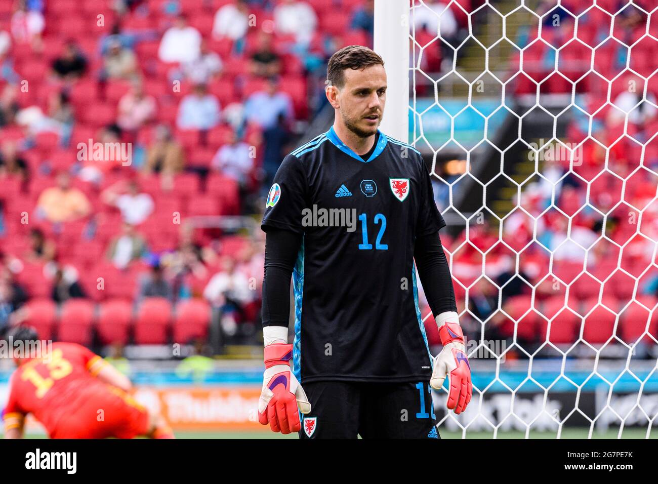 Amsterdam, Netherlands - 26, June: Goalkeeper Danny Ward of Wales walks ...