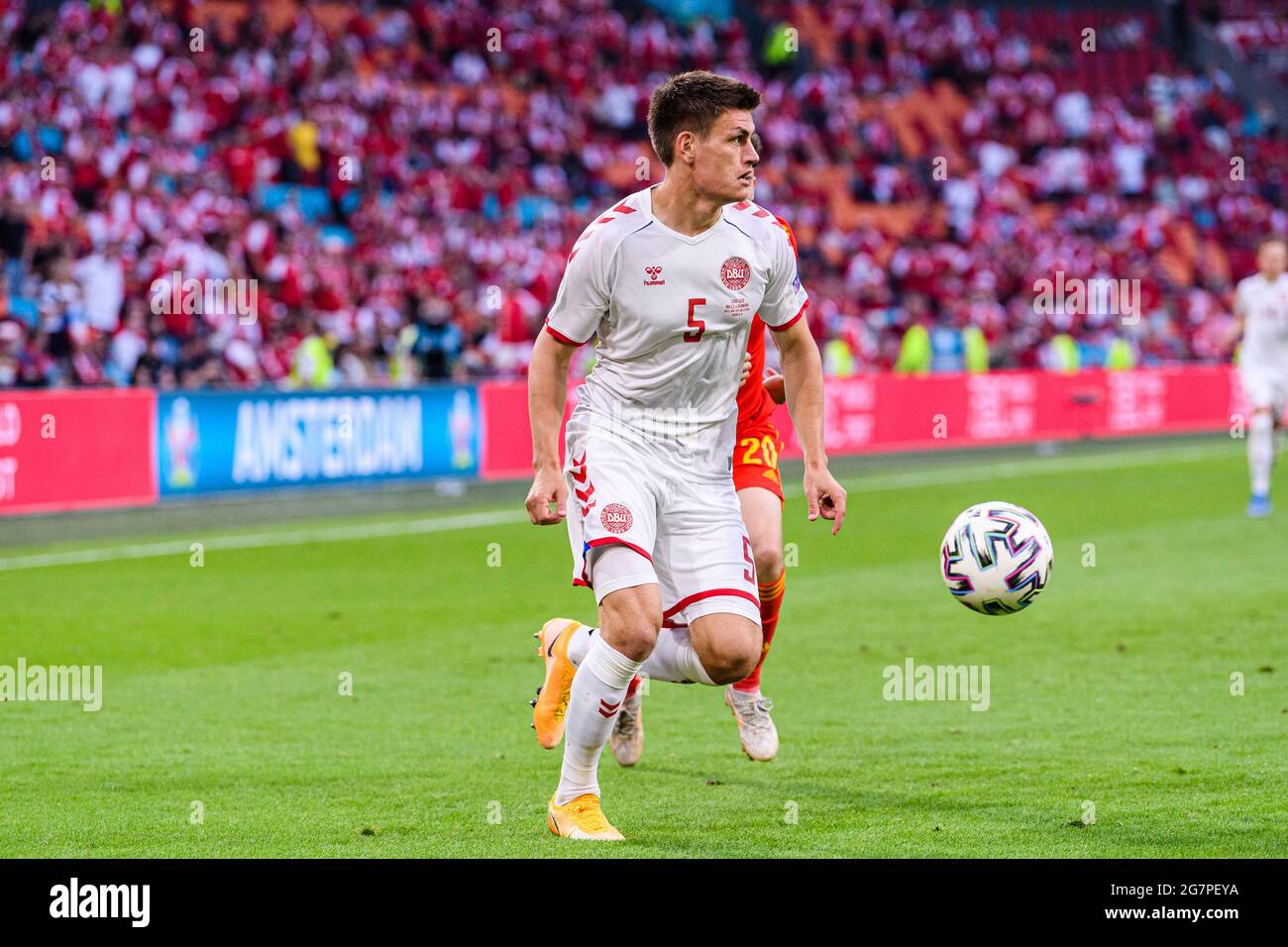 Amsterdam, Netherlands - 26, June: Joakim Maehle of Denmark in action ...