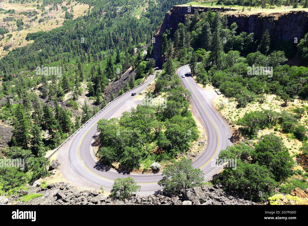 Rowena loops as seen from above on the Rowena crest viewpoint at the ...