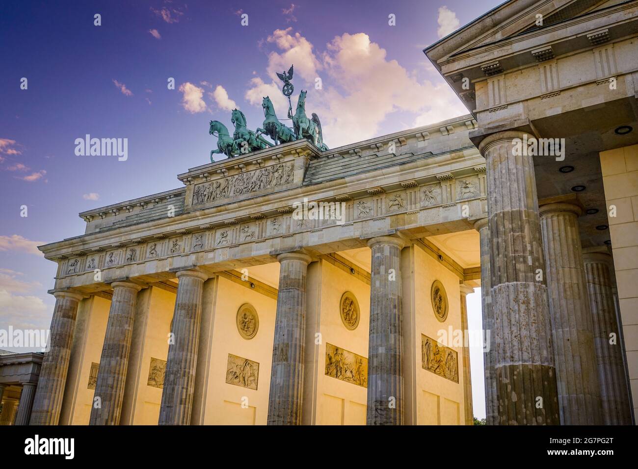 Famous Brandenburg Gate in Berlin called Brandenburger Tor Stock Photo ...