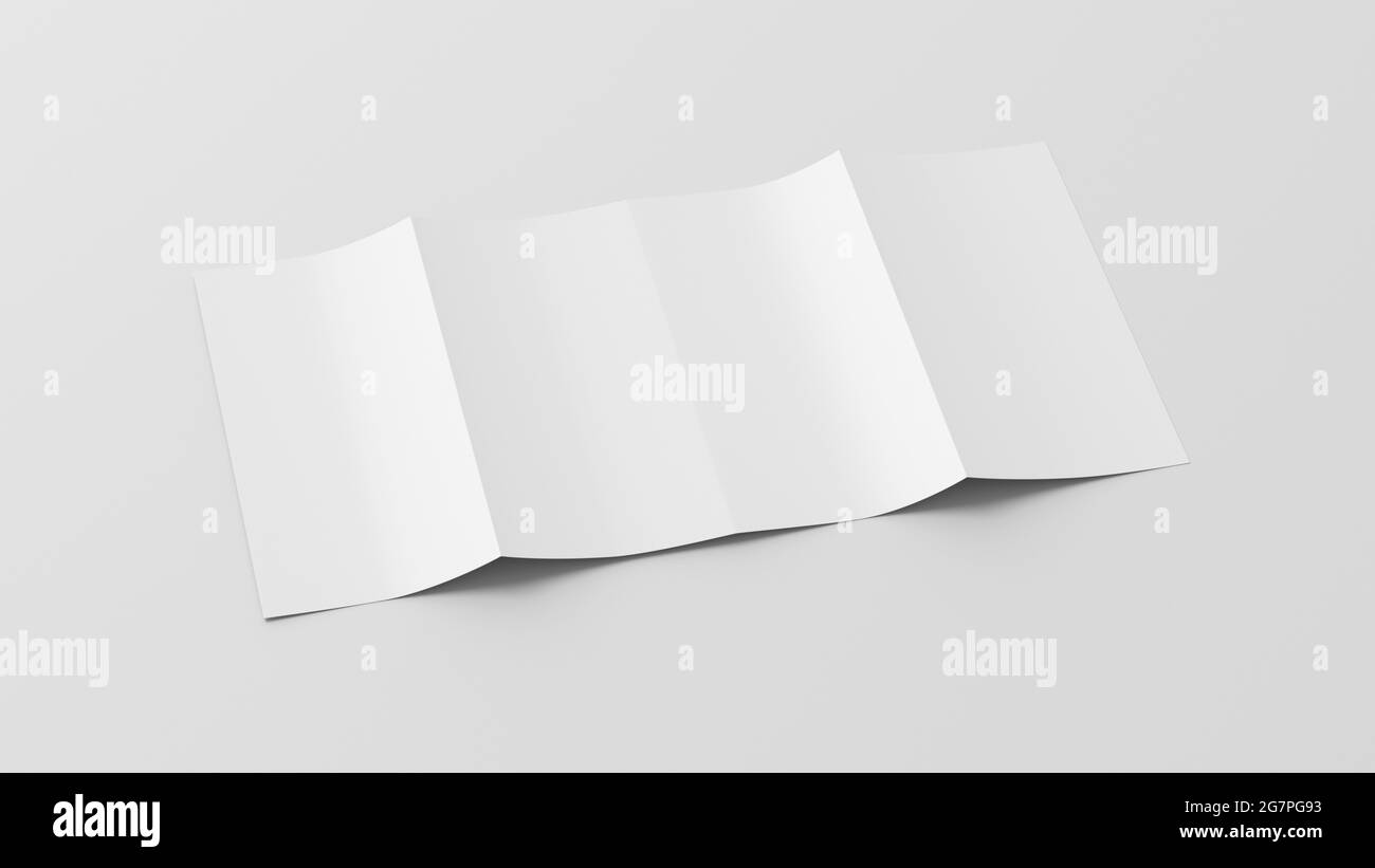 Vertical double gate fold brochure. Four panels, eight pages blank ...