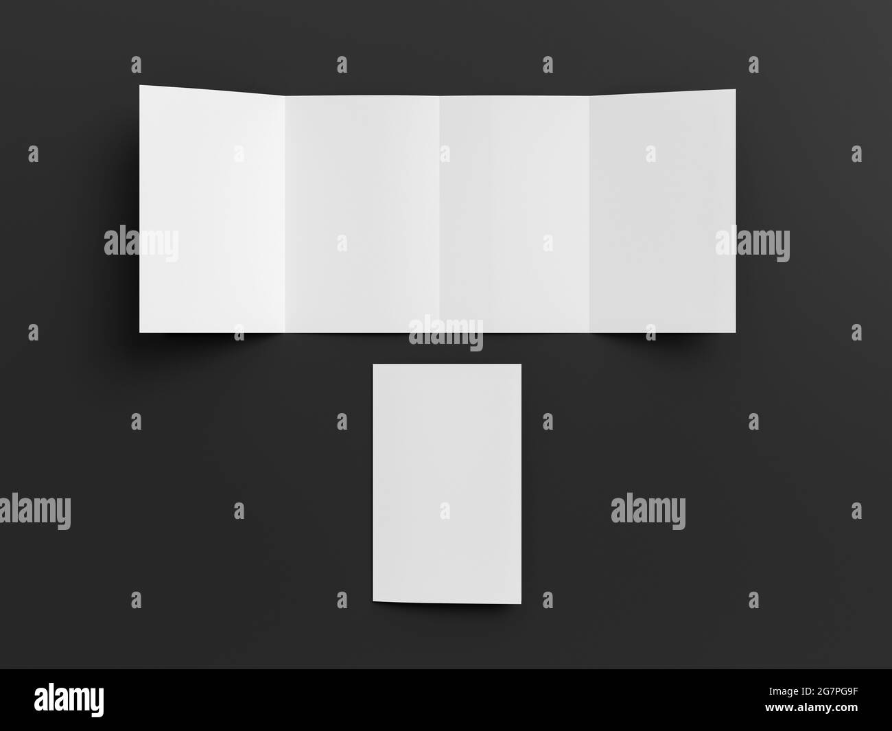 Vertical double gate fold brochure. Four panels, eight pages blank ...