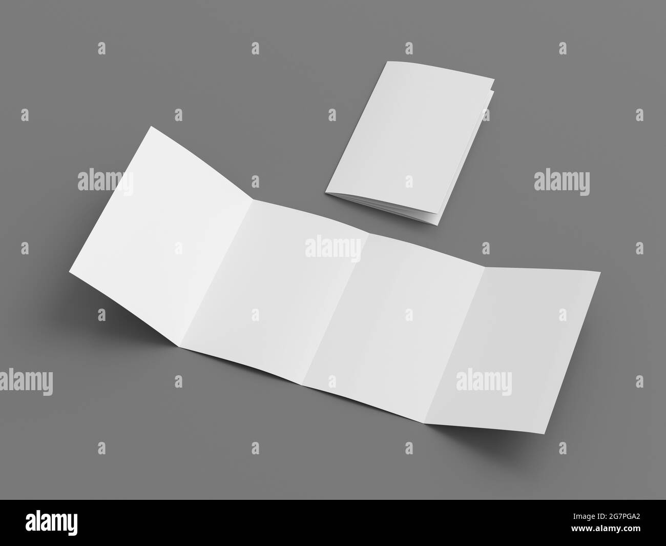 Vertical double gate fold brochure. Four panels, eight pages blank ...
