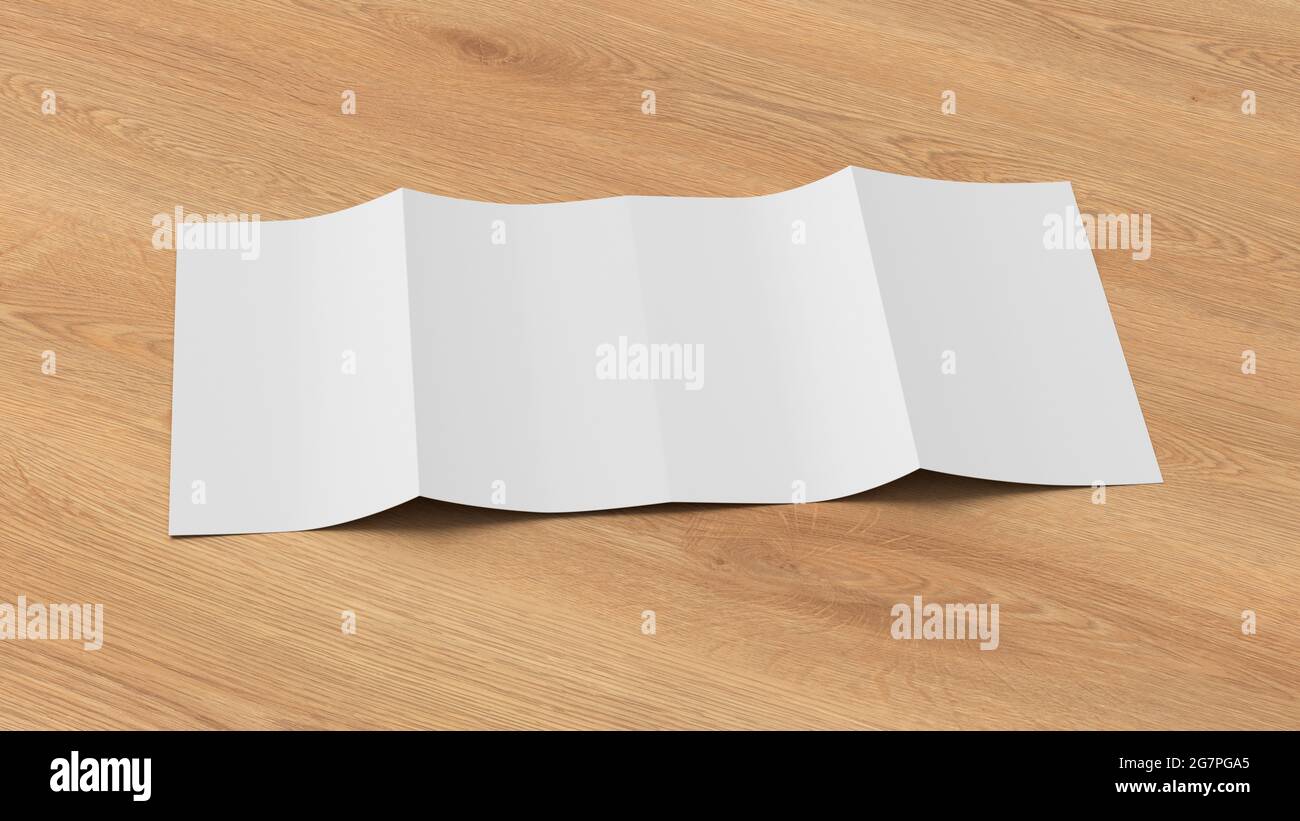 Vertical double gate fold brochure. Four panels, eight pages blank ...