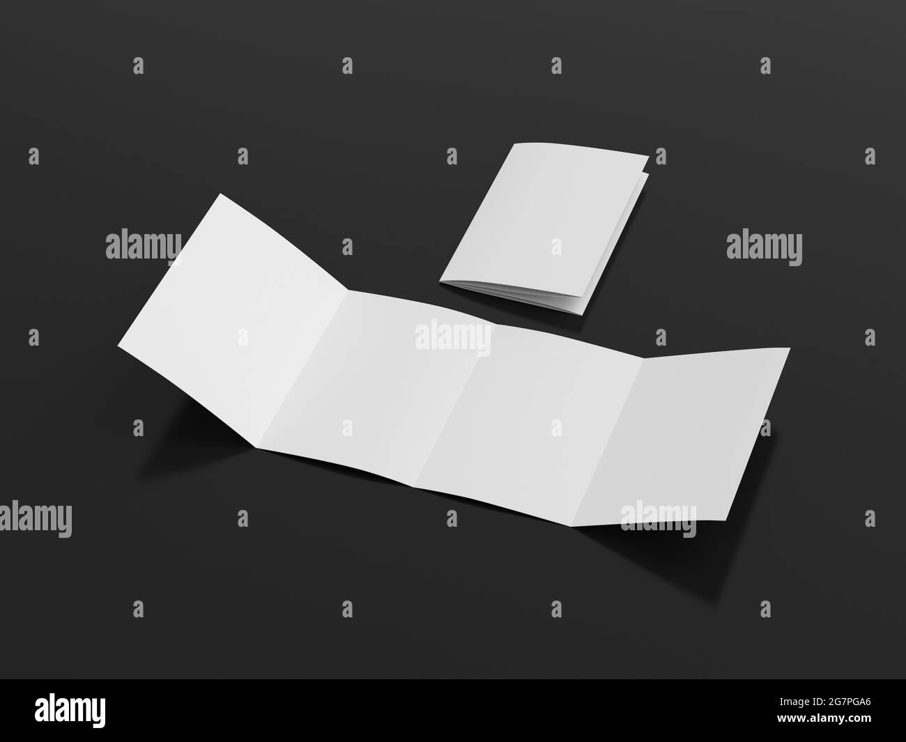 Vertical double gate fold brochure. Four panels, eight pages blank ...