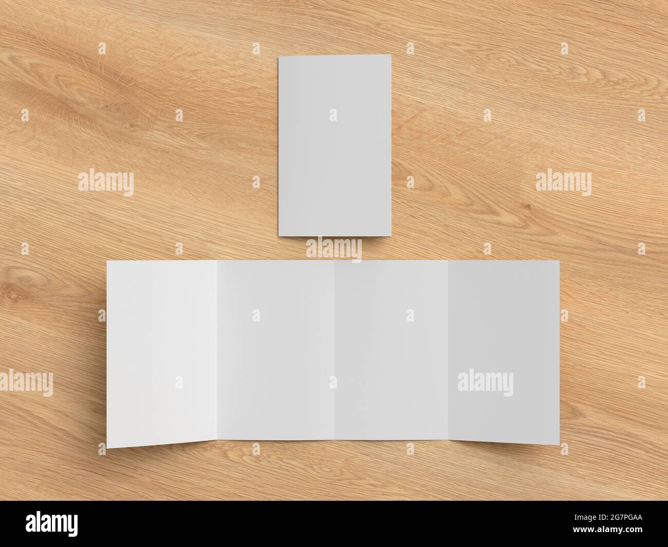 Vertical double gate fold brochure. Four panels, eight pages blank ...