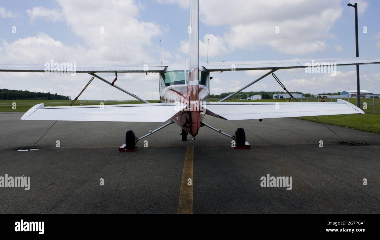 A Rear View of a Small Airplane Stock Photo - Alamy