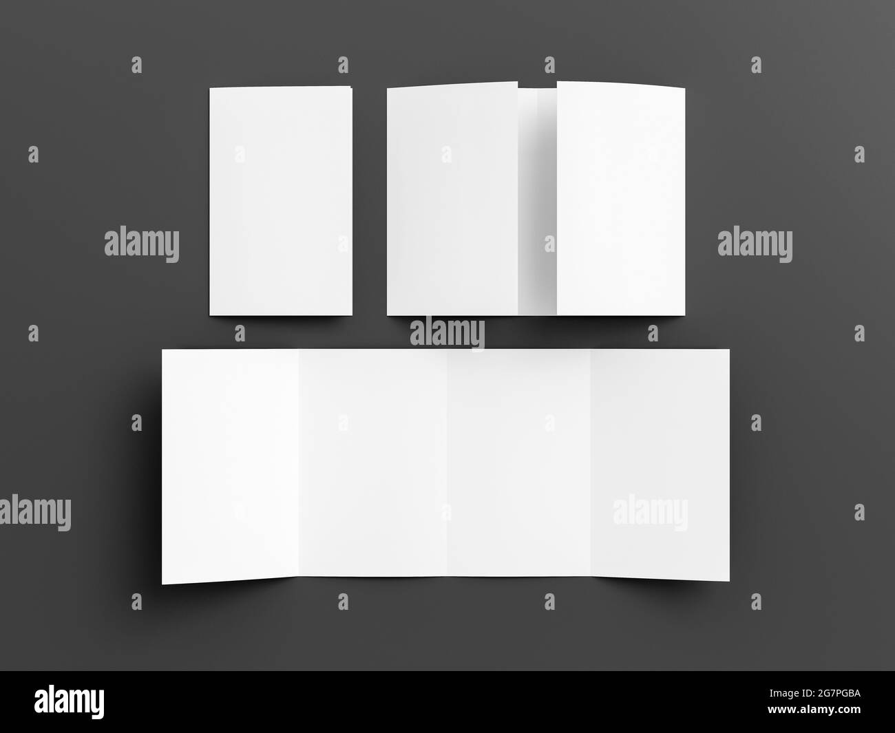 Vertical double gate fold brochure. Four panels, eight pages blank ...