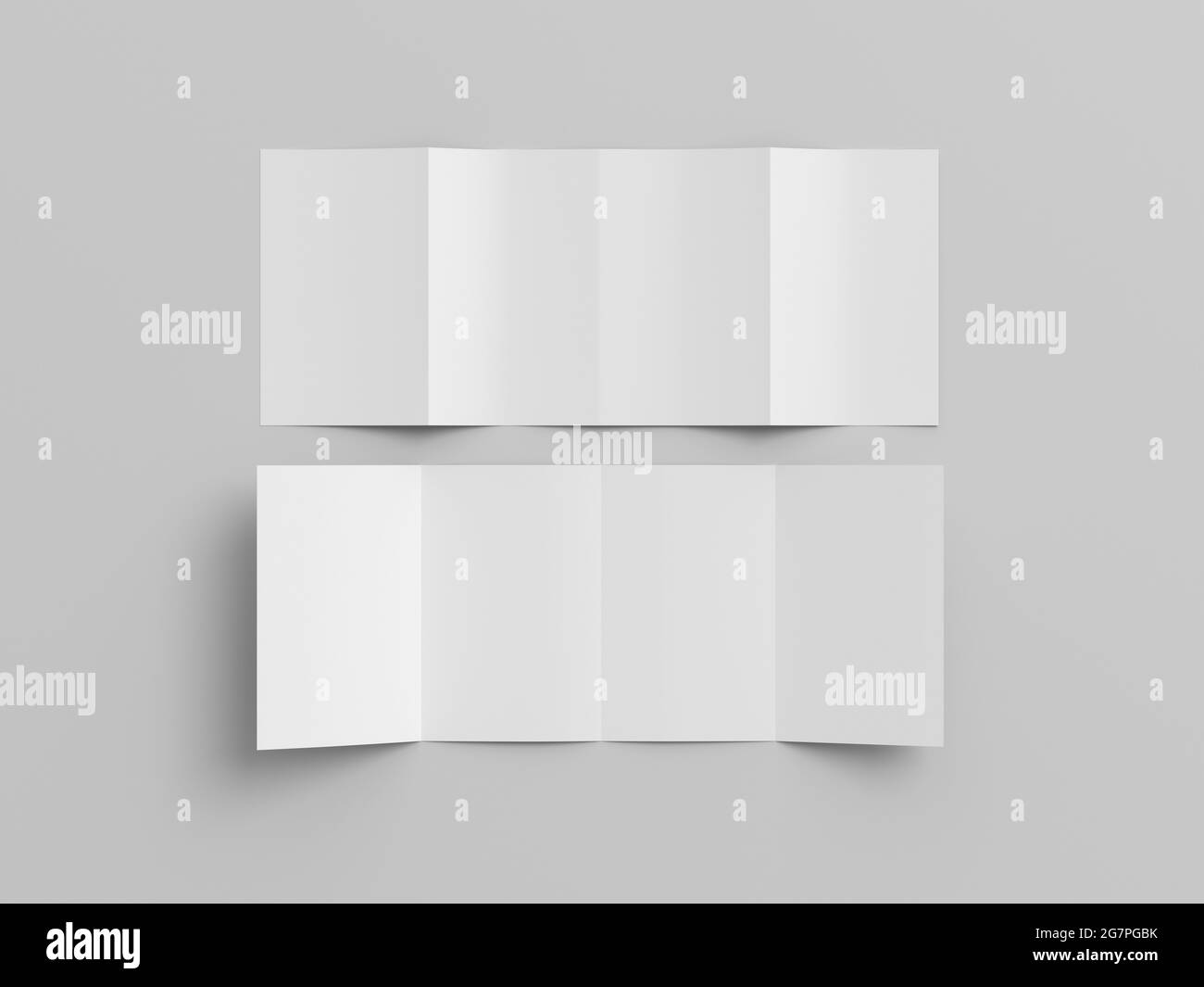 Vertical double gate fold brochure. Four panels, eight pages blank ...