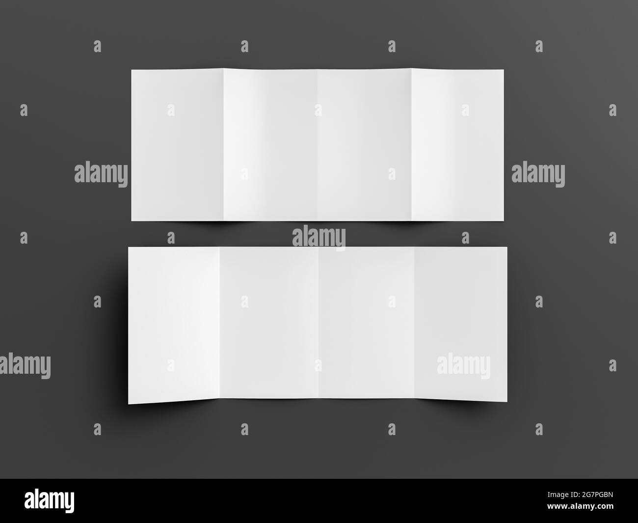 Vertical double gate fold brochure. Four panels, eight pages blank ...