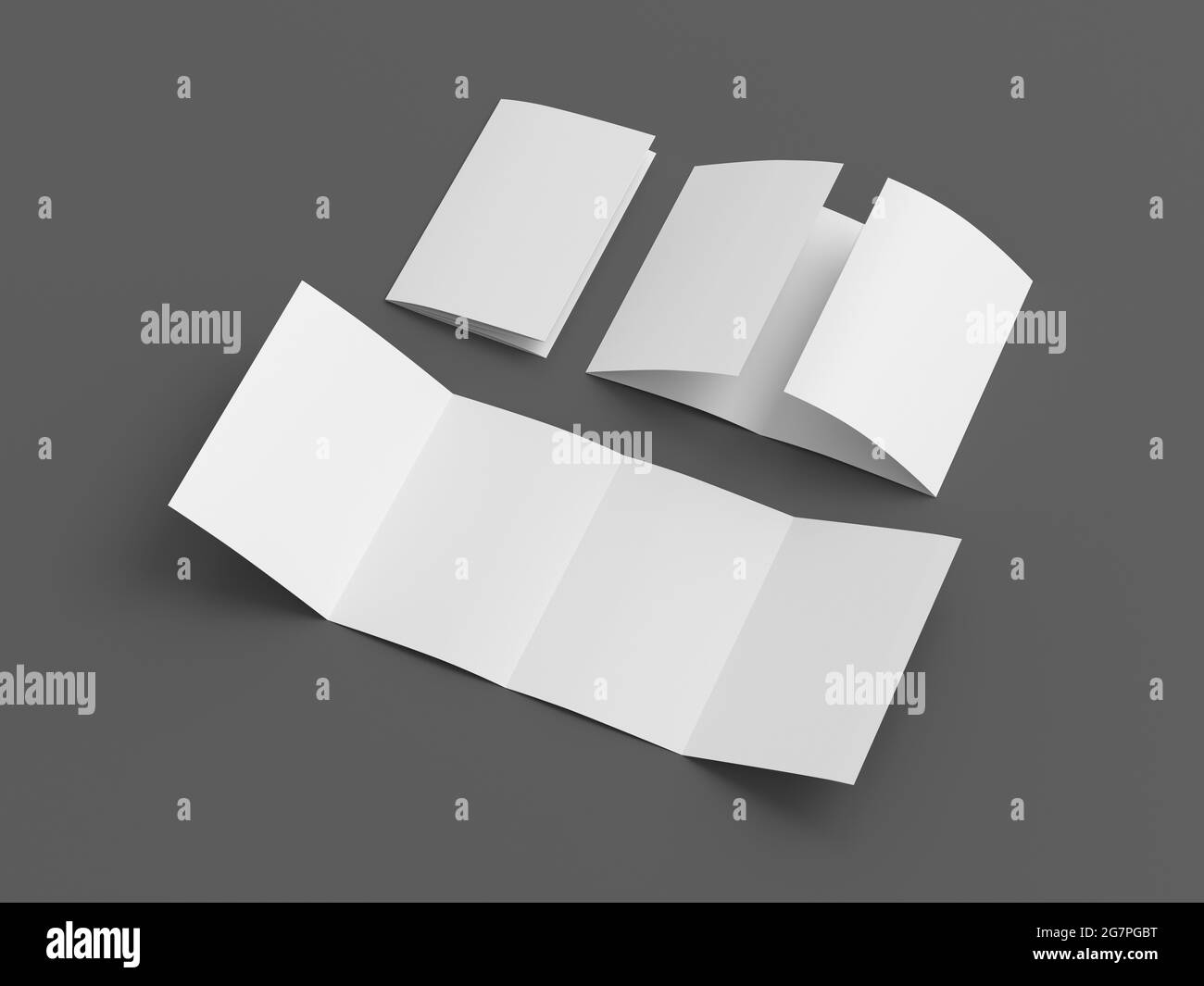 Vertical double gate fold brochure. Four panels, eight pages blank ...