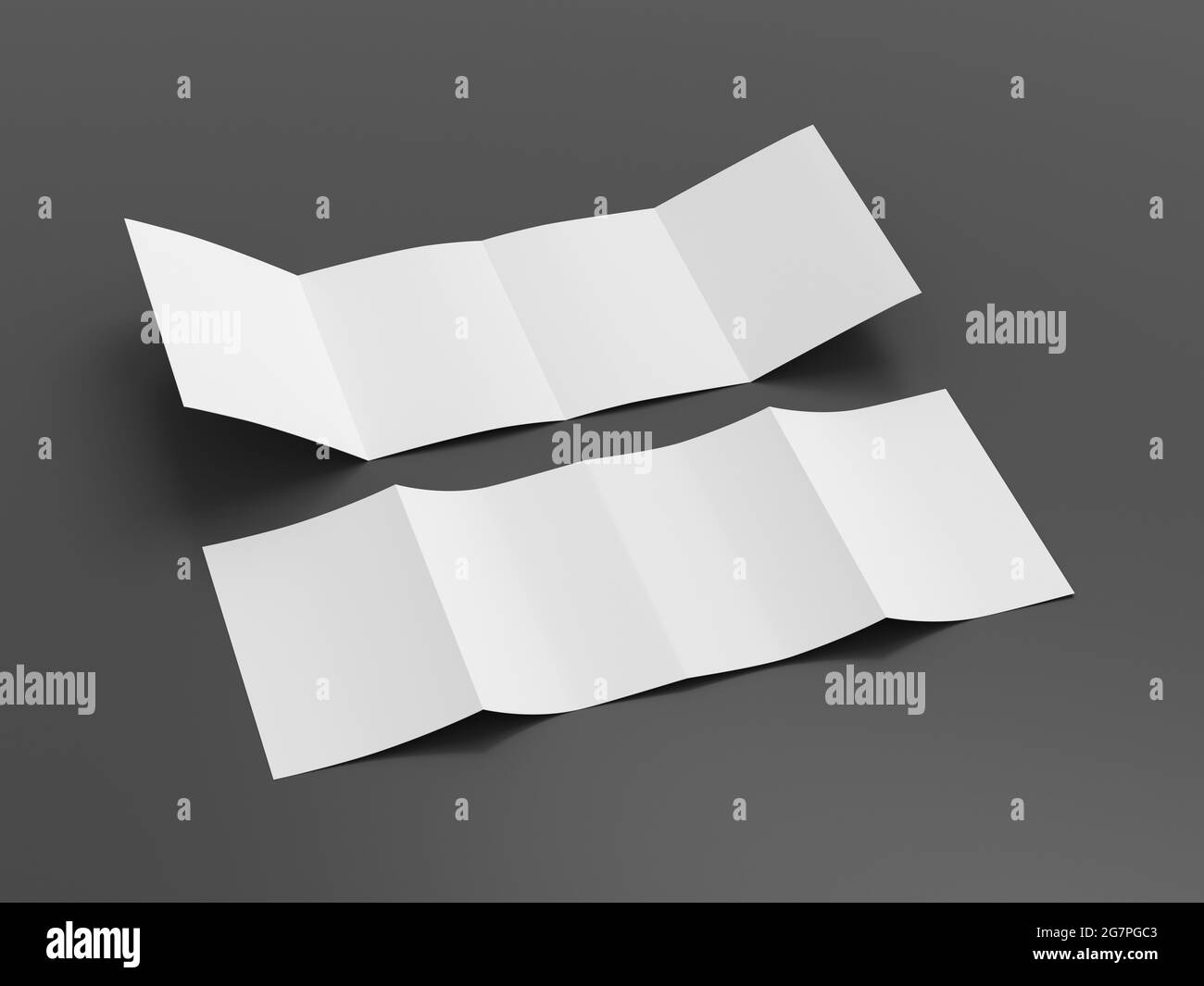 Vertical double gate fold brochure. Four panels, eight pages blank ...