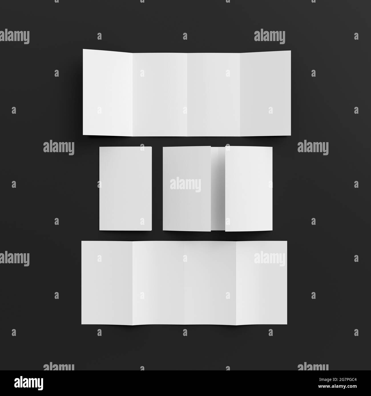 Vertical double gate fold brochure. Four panels, eight pages blank ...