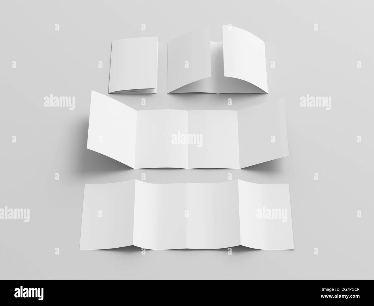 Vertical double gate fold brochure. Four panels, eight pages blank ...
