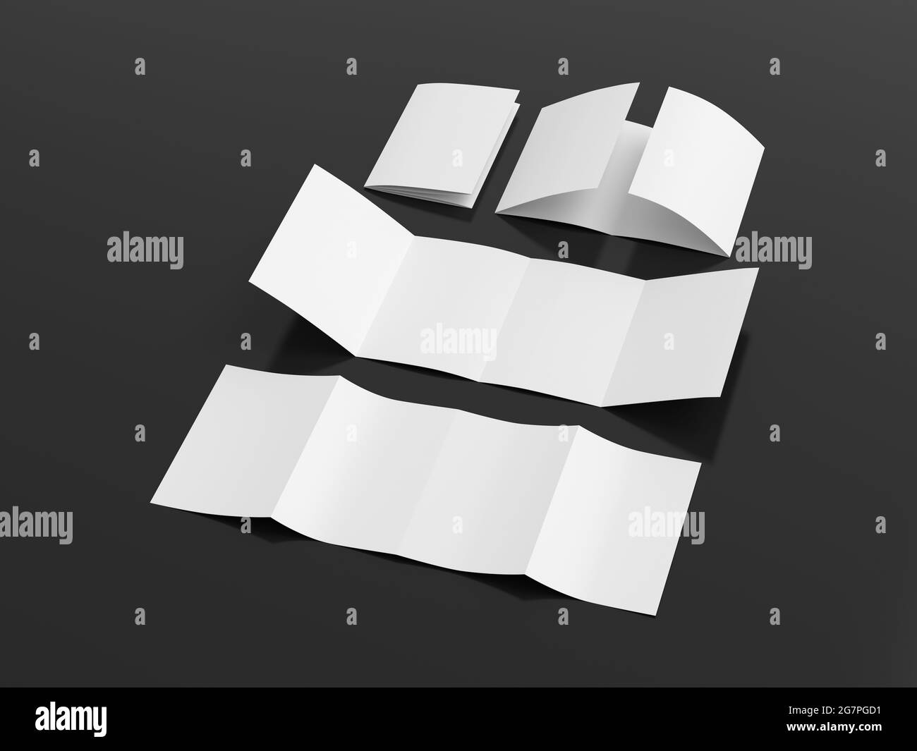 Vertical double gate fold brochure. Four panels, eight pages blank ...