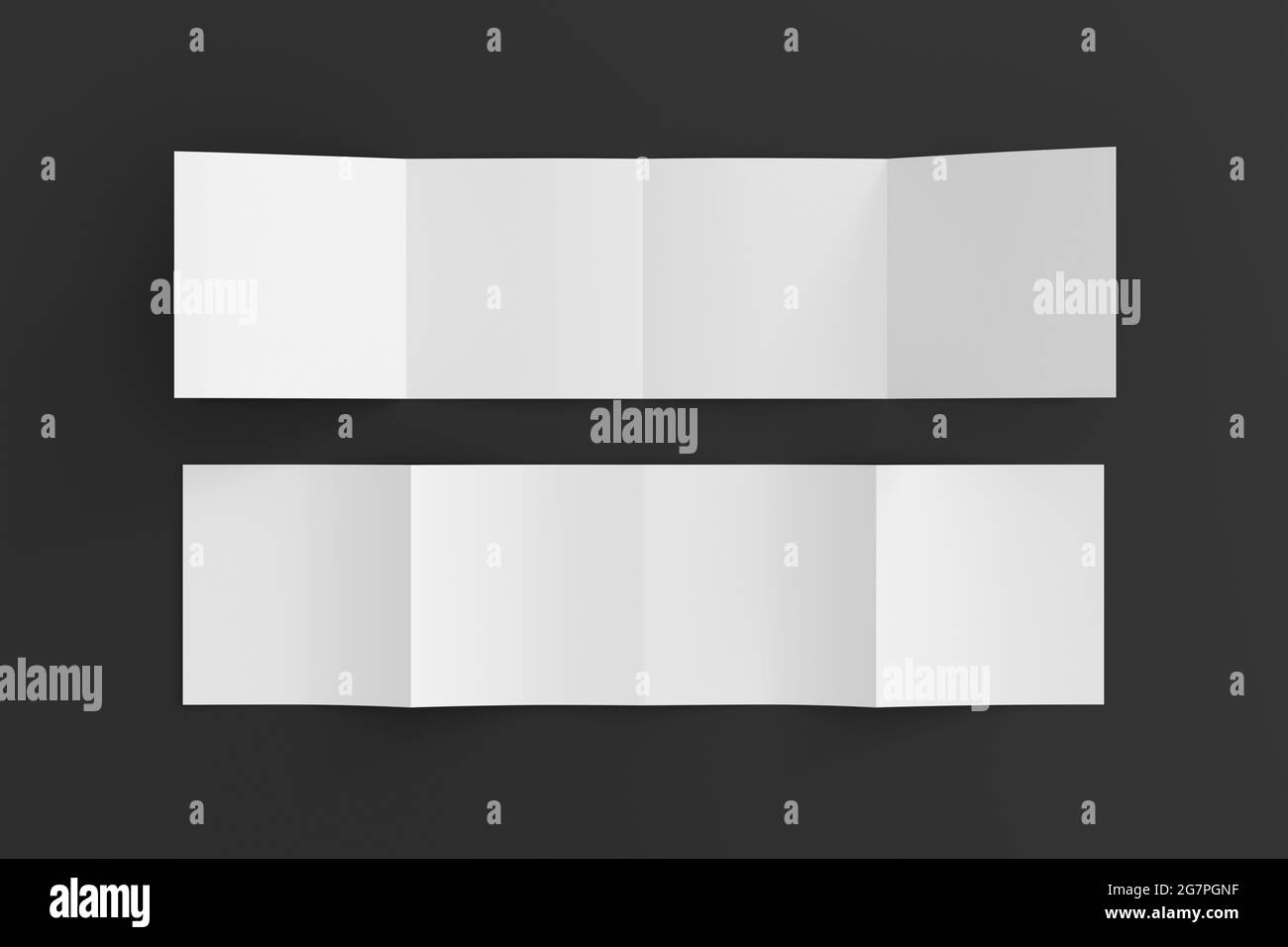 Square double gate fold brochure. Four panels, eight pages blank ...
