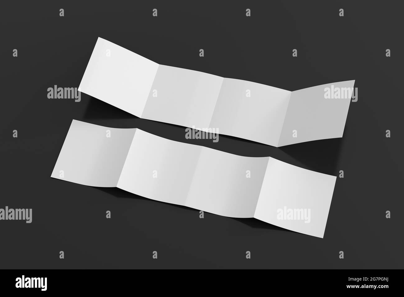 Square double gate fold brochure. Four panels, eight pages blank ...