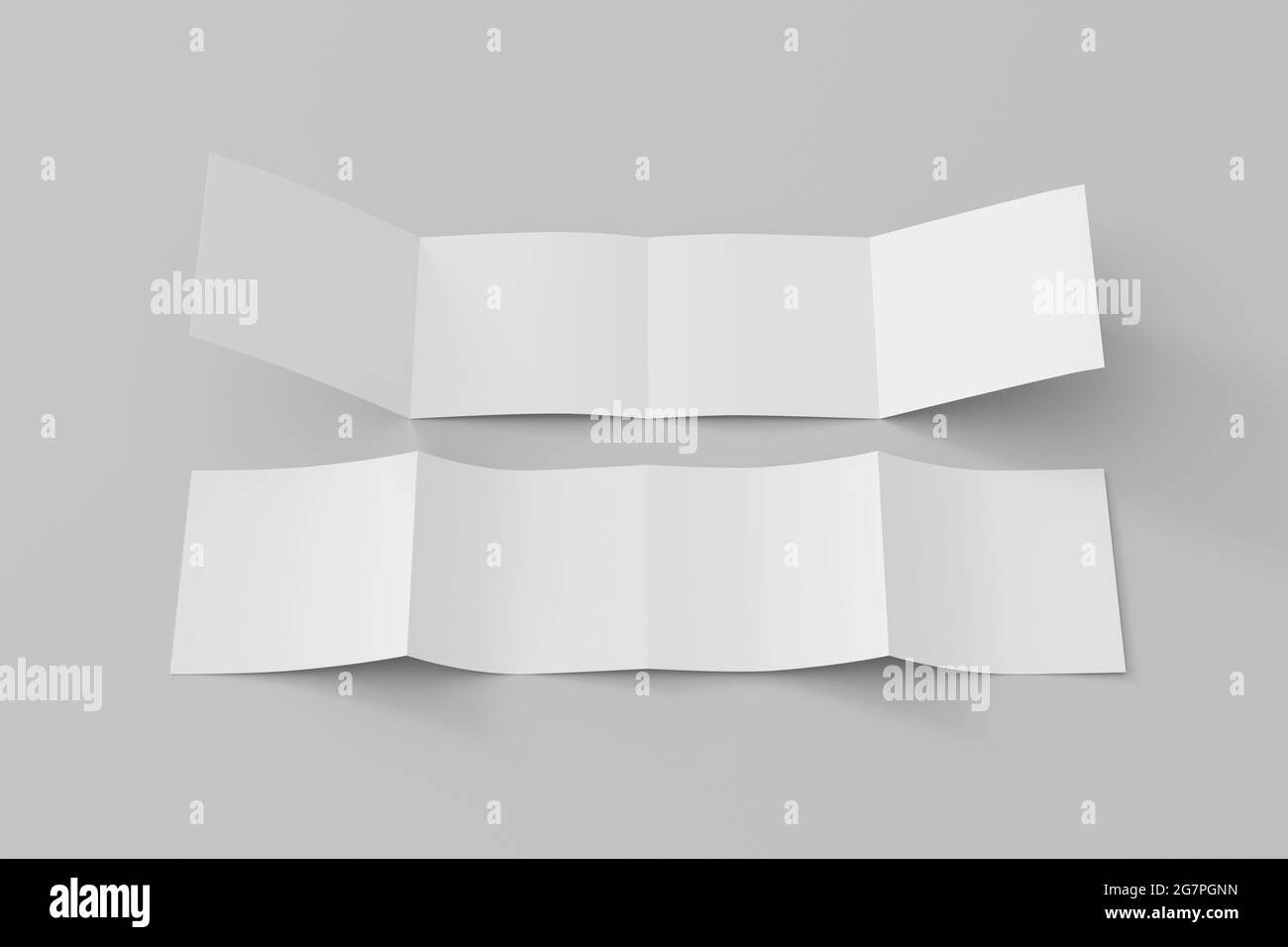 Square double gate fold brochure. Four panels, eight pages blank ...