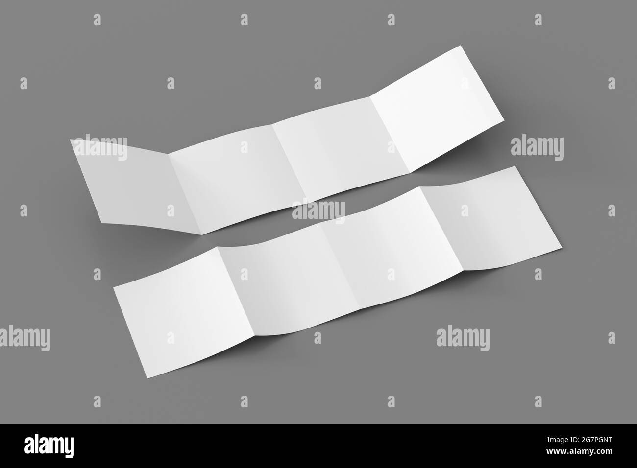 Square double gate fold brochure. Four panels, eight pages blank ...