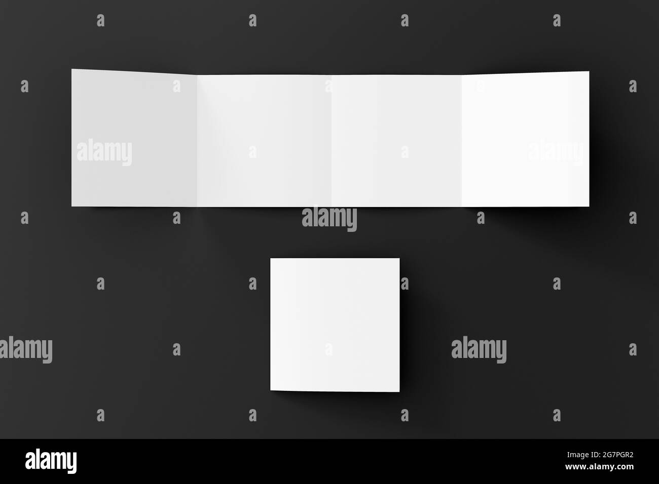 Square double gate fold brochure. Four panels, eight pages blank ...