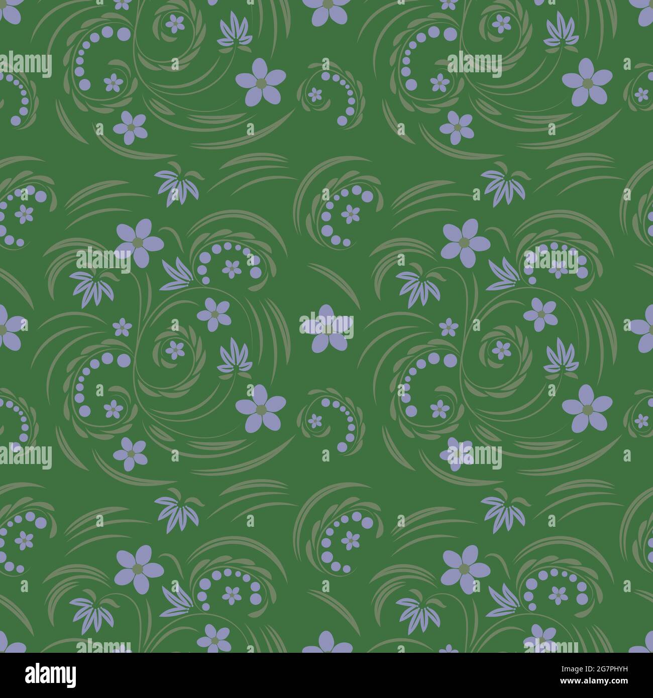 Floral pattern with flowers and leaves Fantasy flowers Abstract Floral ...