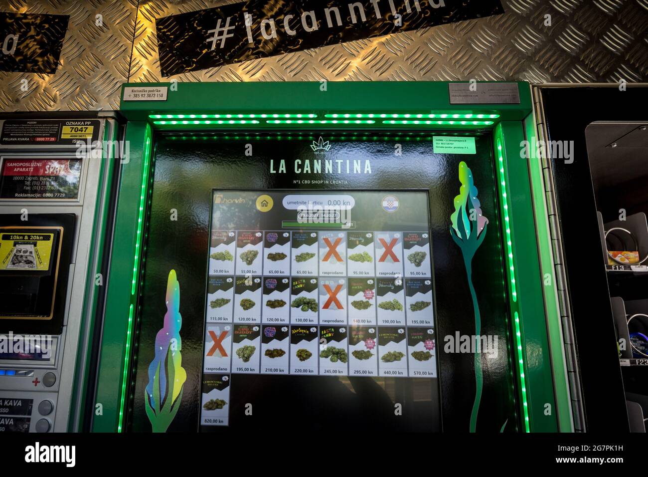 Picture of a Cannabis store in the city center of Zagreb selling CBD ...