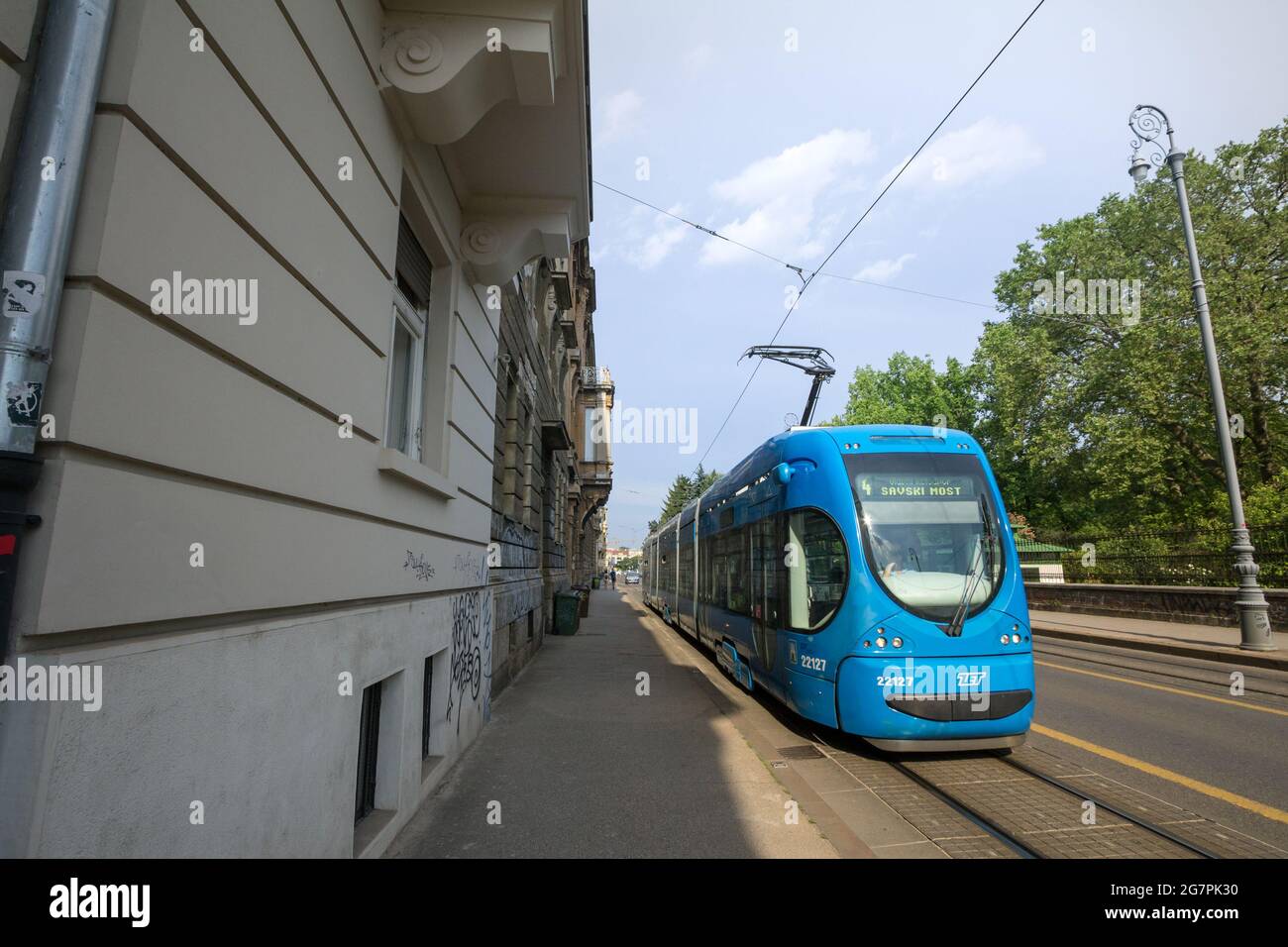 Picture Of A Zagreb Tram Crotram Tmk 2200 Near The Glavni Kolodvor Train Station On Line 4