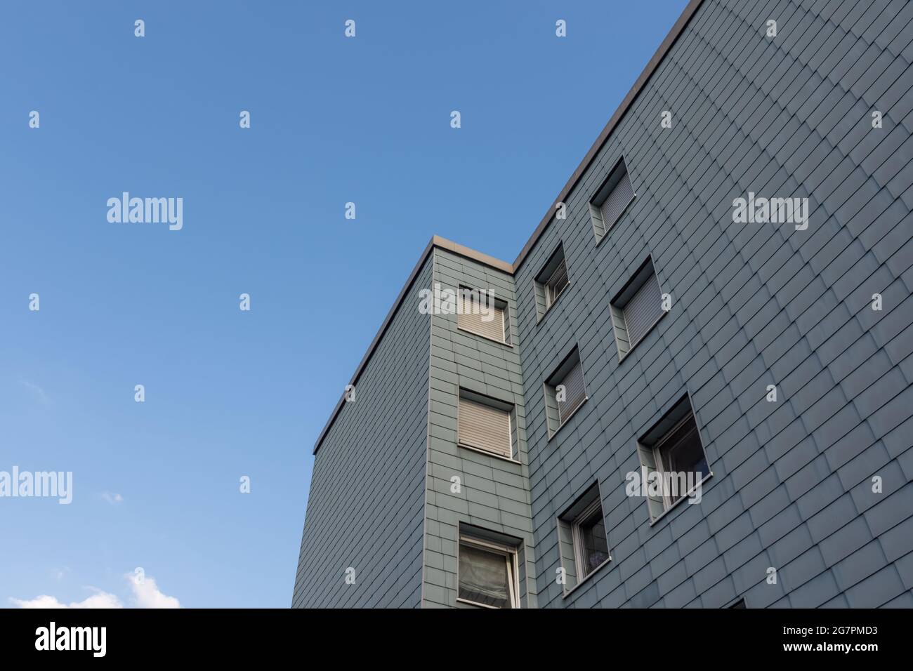 Residential building in Germany with a view of the sky from below Stock ...