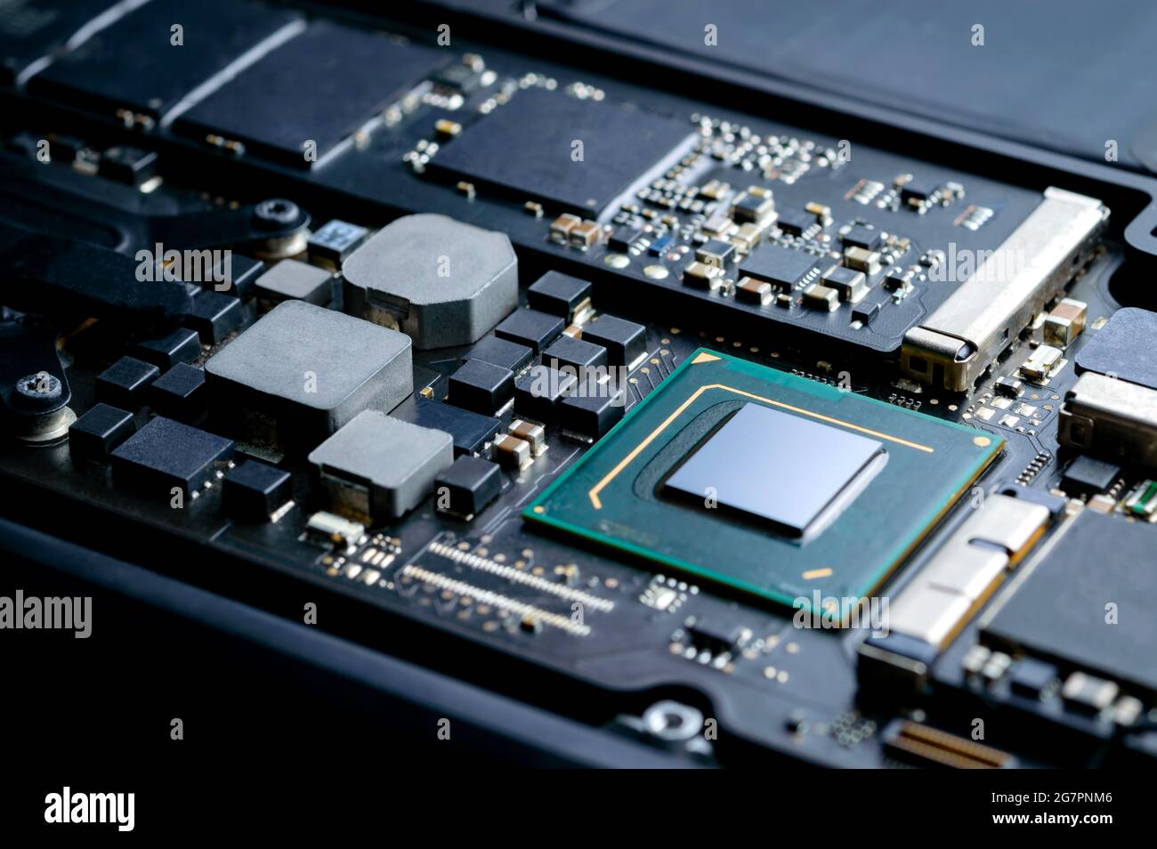 close up part of motherboard from laptop computer Stock Photo - Alamy