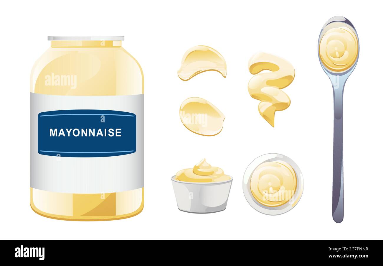 Garlic mayonaise Stock Vector Images - Alamy