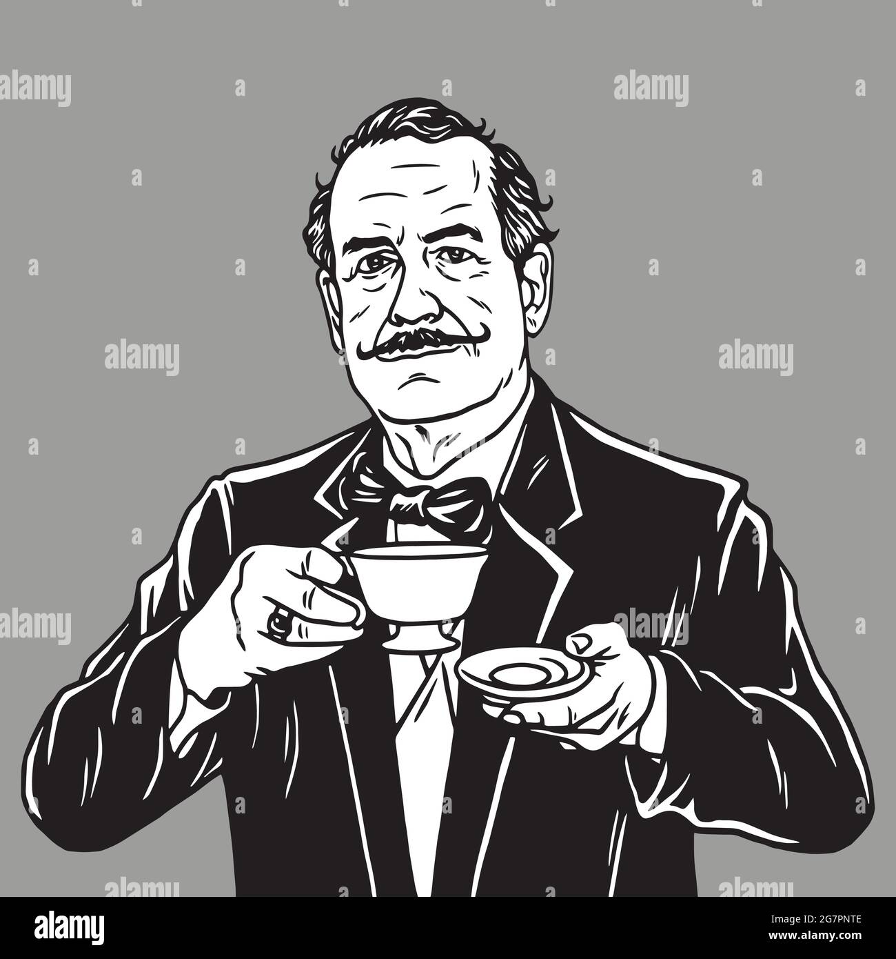 Mafia man coffee Stock Vector Images - Alamy