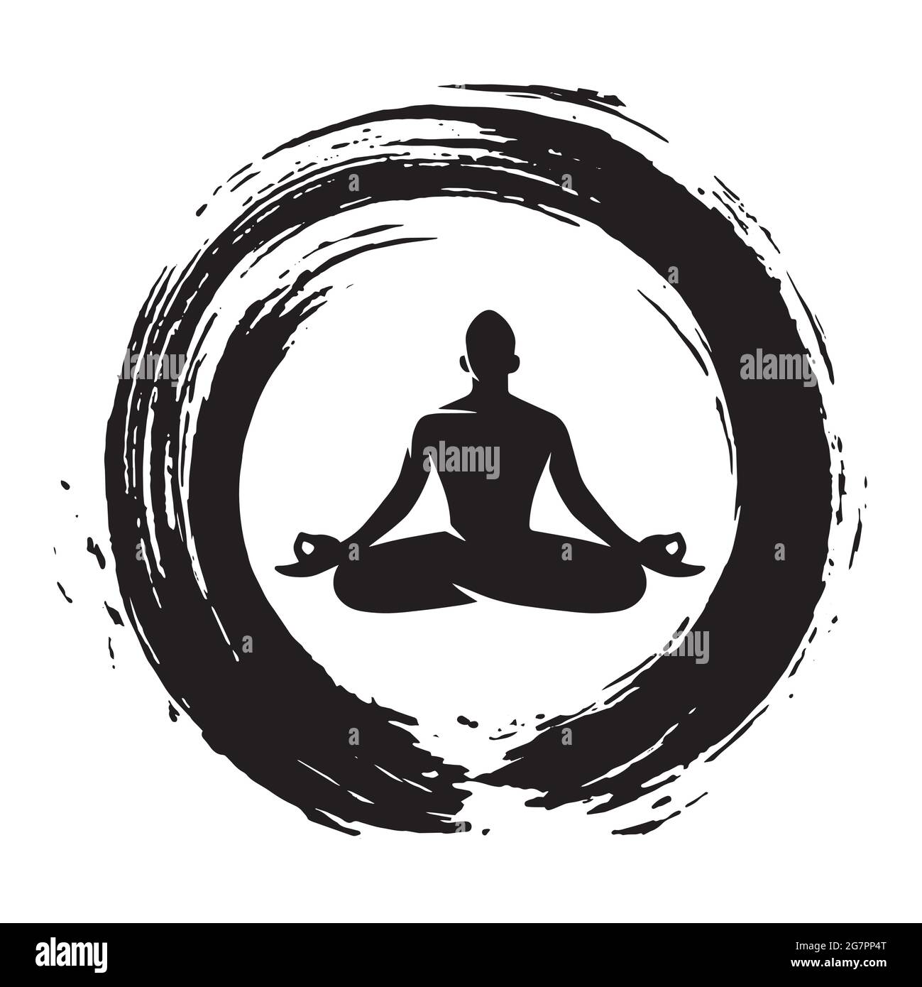 Zen circle painting Cut Out Stock Images & Pictures - Alamy