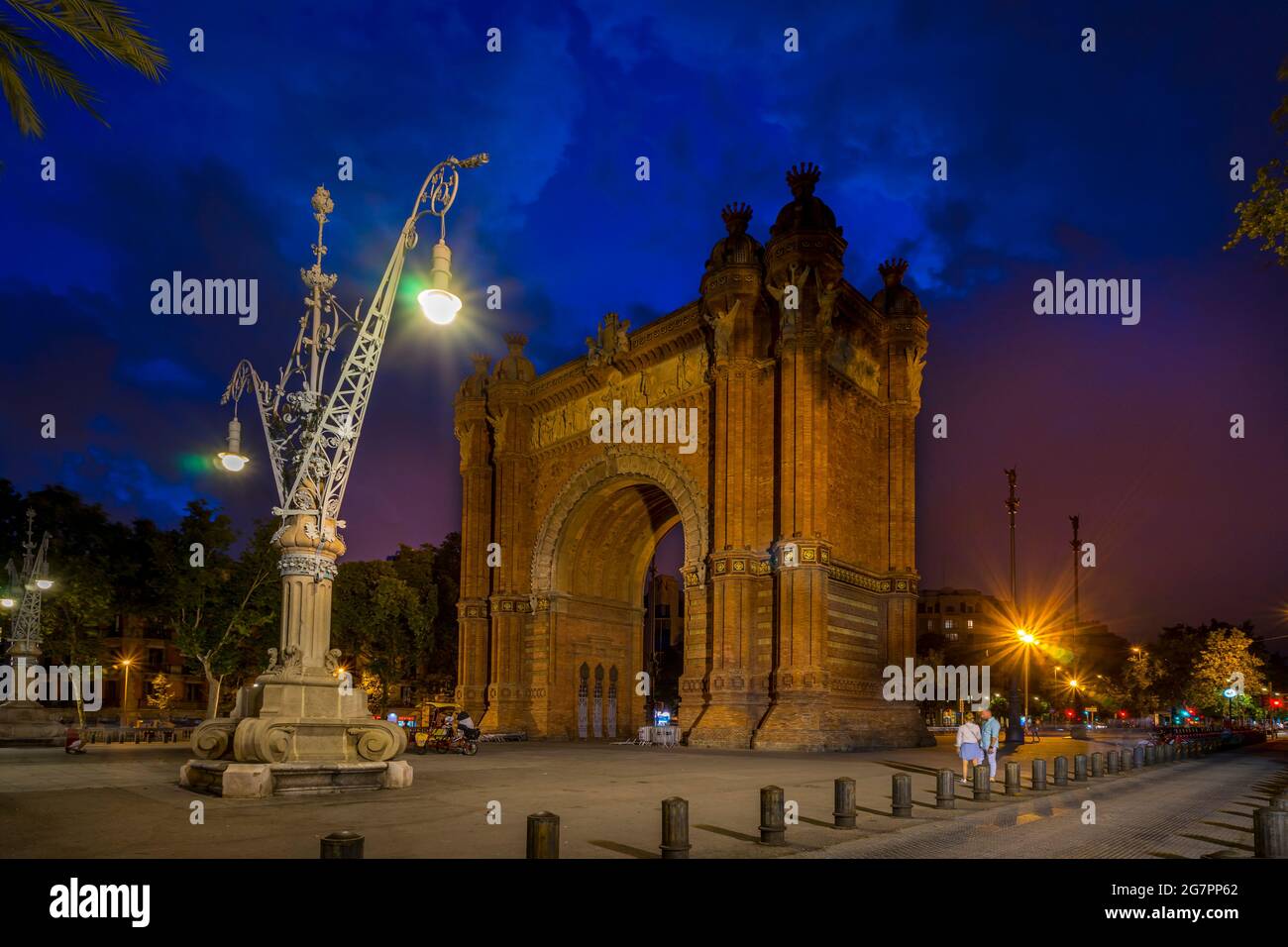Arc de Triomf, front door to the Universal Exposition 1888. Barcelona ...
