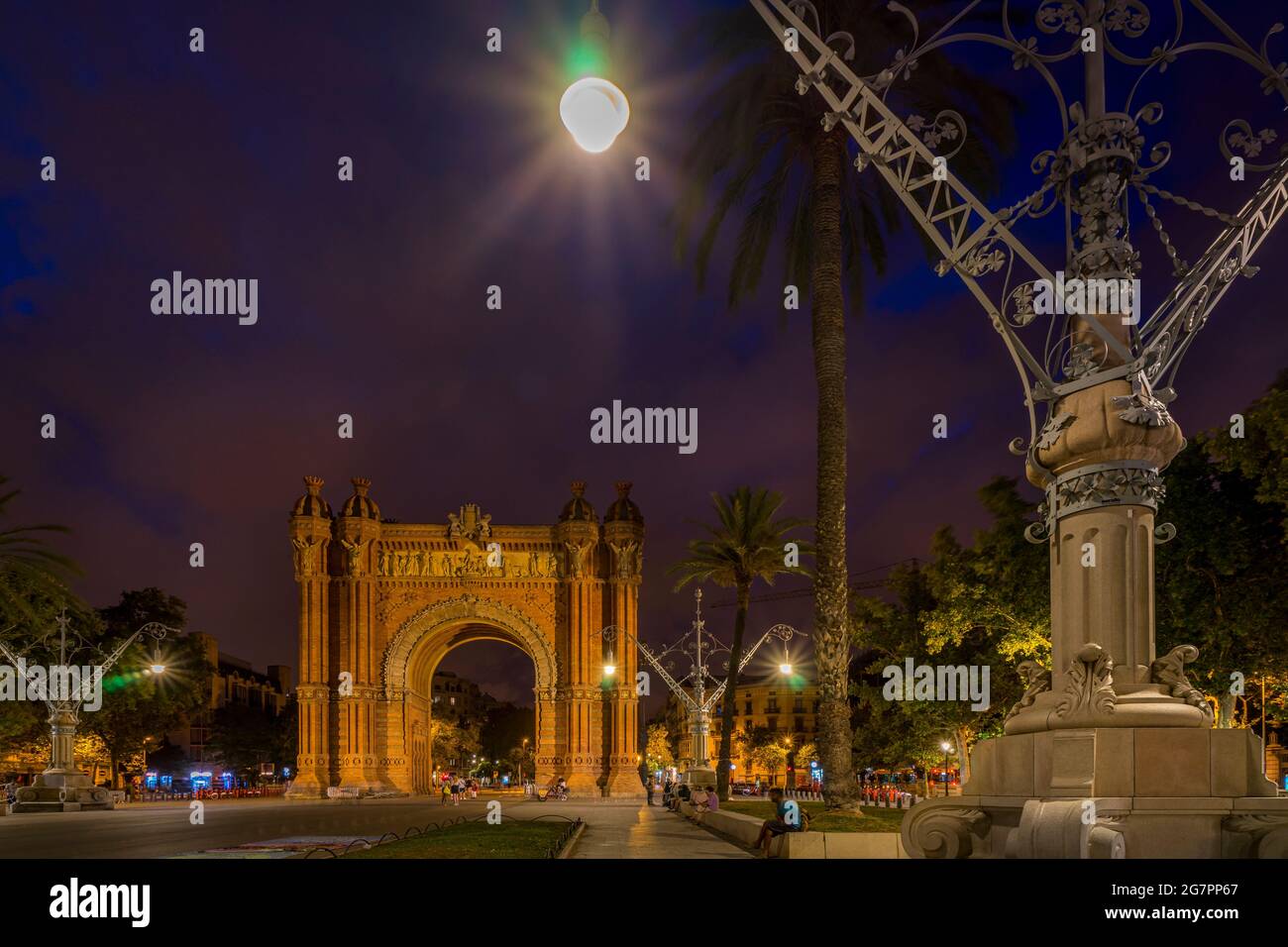 Arc de Triomf, front door to the Universal Exposition 1888. Barcelona ...